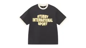 StÜssy Sport Ringer Tee Shirt - Black