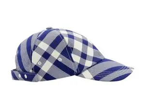 Burberry Tartan Pattern Baseball Cap - Blue White