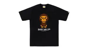A BATHING APE Baby Milo Tee Shirt - Black