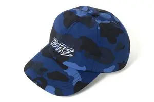 BAPE A Bathing Ape Camo Panel Cap - Blue