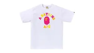 A BATHING APE Colors College Tee Shirt Tee Shirt - White