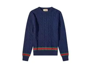 Gucci Striped Cableknit Sweater