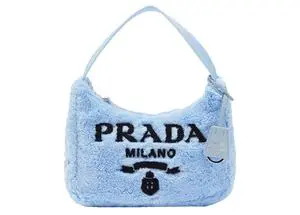 Prada Re-edition 2000 Terry Shoulder Bag - Blue