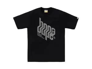 A BATHING APE Reflector Equipment Center Logo Tee Shirt - Black
