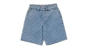 Bape Light Wash Shorts For Men