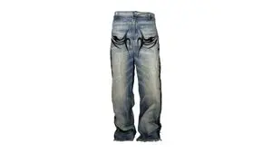 HELLSTAR Airbrushed Raw Edge Jeans