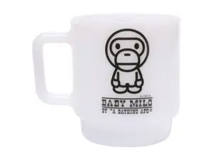 A BATHING APE Baby Milo Stacking Milk Glass - White