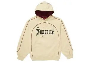 Supreme Curve Piping Hooded Sweatshirt - Natural