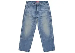 Supreme Worn Double Knee Painter Pant - Denim