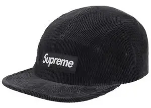 Supreme Corduroy Camp Cap - Black
