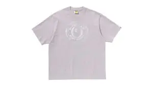 A BATHING APE Spray Print Busy Works Relaxed Fit Tee Shirt Gray