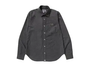A BATHING APE One Point Chambray Shirt - Black
