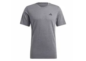 Adidas Train Essentials Feelready Training Tee Shirt - Dark Grey Heather/white/black