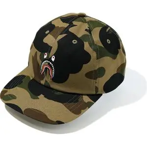 A BATHING APE 1st Camo Shark Panel Cap - Green