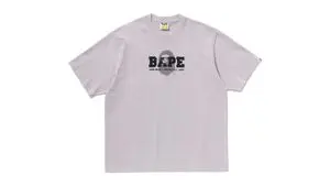 A BATHING APE Graffiti Logo Relaxed Fit Tee Shirt - Gray