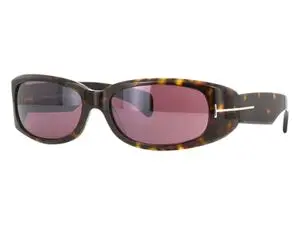 TOM FORD Rectangle Full Rim Sunglasses - Havana (ft1064 52s)
