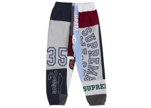 Supreme Patchwork Sweatpant - Navy Blue
