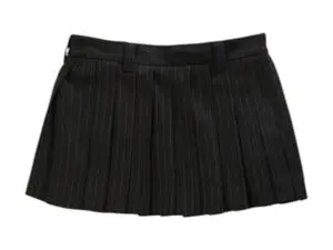 Miu Miu Pinstripe Pleated Mini Skirt - Black