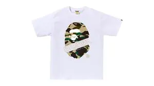 A BATHING APE 1st Camo Kanji Tee Shirt - White/yellow