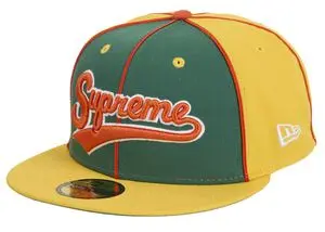 Supreme X New Era Piping Script Logo Cap - Yellow