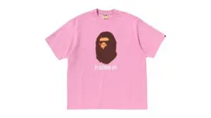 A BATHING APE Blur Bathing Ape Relaxed Fit Tee Shirt - Pink