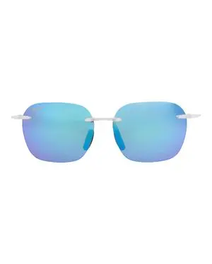 Maui Jim Square Frame Sunglasses - White White Blue (b446/05cm)