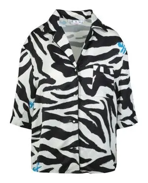 Off-white Printed Shirts For Women