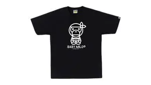 A BATHING APE Pirate Baby Milo Tee Shirt - Black