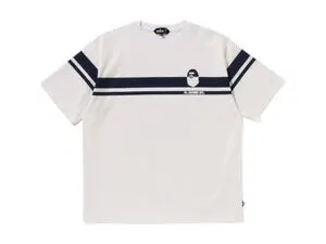 BAPE Print Iv Tee Shirt White Navy Blue