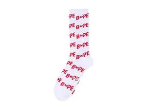 BAPE Sta Socks White/red