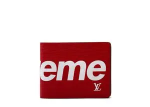 LOUIS VUITTON X Supreme Slender Wallet Epi Red - Multicolor