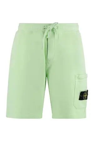 Stone Island Logo Sweatshorts - Green