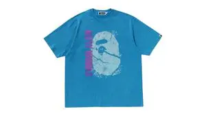 A BATHING APE Garment Dye Relaxed Fit Tee Shirt - Blue