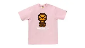 A BATHING APE Baby Milo Tee Shirt - Pink