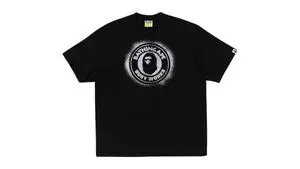 A BATHING APE Spray Print Busy Works Relaxed Fit Tee Shirt - Black