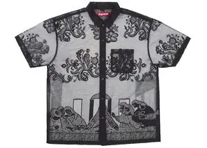 Supreme Last Supper Lace Short Sleeve Shirt - Black