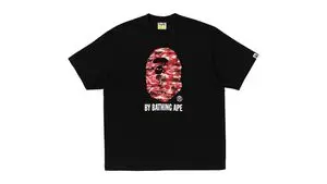 A BATHING APE Palm Tree Camo Bathing Ape Relaxed Fit Tee Shirt - Black