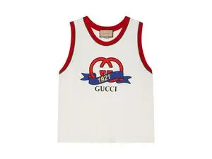 Gucci Interlocking G 1921 Print Tank Top - White