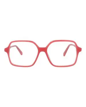 Celine Acetate Square Frame Optical Eyeglasses - Red Red Transparent (cl50126i/55/066)