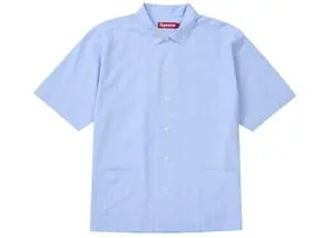 Supreme Stripe Short Sleeve Pajama Shirt - Blue