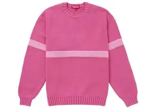 Supreme Tonal Applique Sweater - Dark Pink