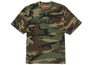 Supreme Capital Short Sleeve Top - Woodland Camo