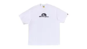 A BATHING APE Raindrop Ape Head Logo Relaxed Fit Tee Shirt - White
