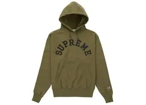 Supreme Champion Hooded Sweatshirt - Olive