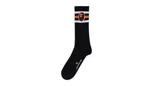 A BATHING APE Ape Head Crew Socks - Black