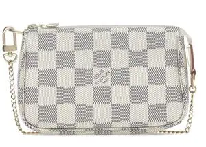 LOUIS VUITTON Louis Vuitton Pochette Accessoires Mini Damier Azur Canvas Multicolor