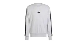 Adidas Essentials 3-stripes French Terry Sweatshirt - Medium Grey Heather/black