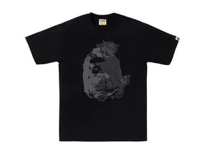A BATHING APE Japanese Tattoo Big Ape Head Tee Shirt