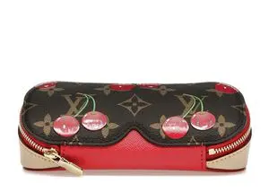LOUIS VUITTON X Takashi Murakami Cherry Sunglasses Pouch - Brown Monogram
