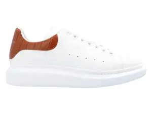 Alexander McQueen Oversized Lace-up Sneakers - White/cedar